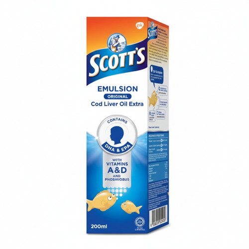 Scott's Emulsion Original Cod Liver Oil Extra 200ML | Haider & Sons Mart