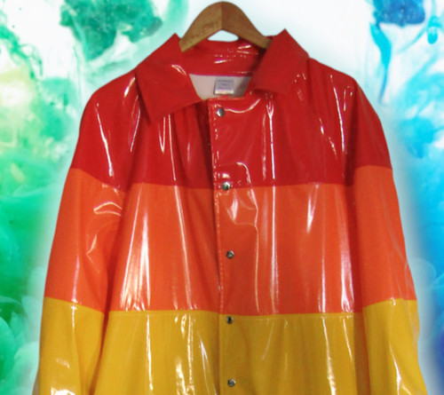 PVC Rainbow Long Coat | Anadincrafts
