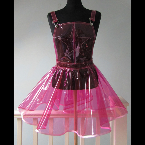PVC PINAFORE DRESS