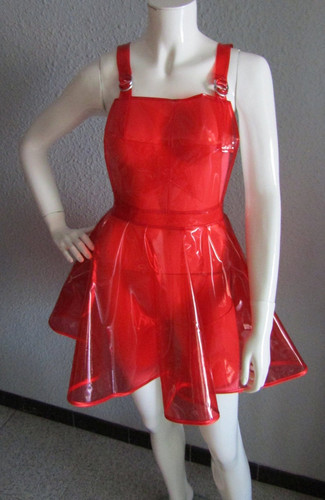 PVC PINAFORE DRESS