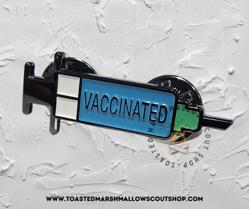 Vaccinated Pin Badge - Enamel Vaccine Badge - cooler than a vaccine ...