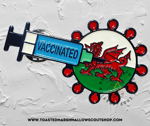 Vaccinated Wales Pin Badge - Enamel Vaccine Badge - cooler than a ...