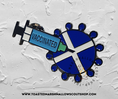 Vaccinated Scotland Pin Badge - Enamel Vaccine Badge - cooler than a ...