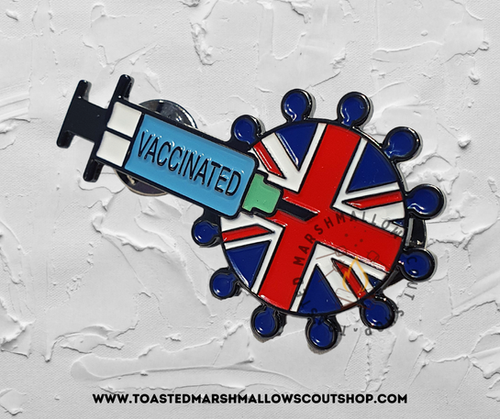 Vaccinated UK Pin Badge - Enamel Vaccine Badge - cooler than a vaccine ...