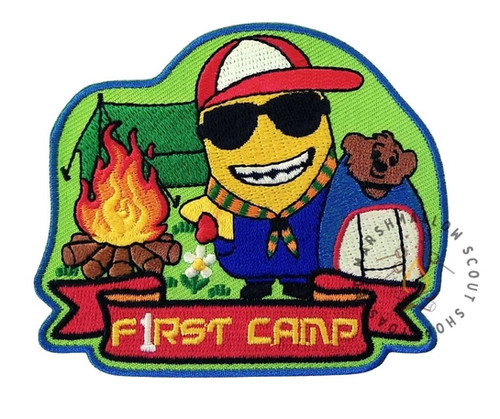 First Camp Badge / Patch great for beavers, cubs, scouts, explorers, rainbows, brownies, girl guides