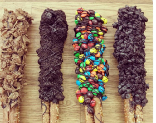 Chocolate Coated Pretzels (12) | Perdi's Candy Coating