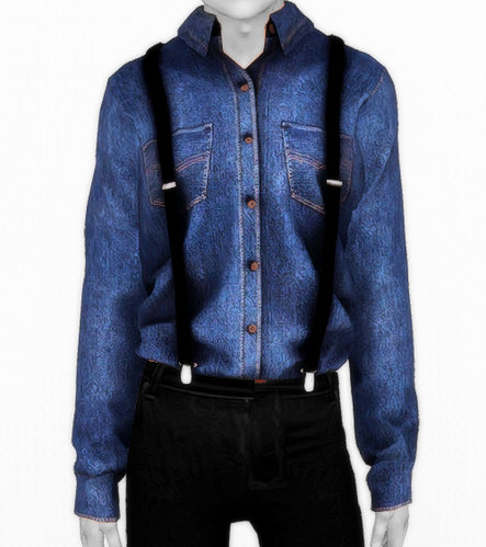 Shirt with suspender | Purplepxls