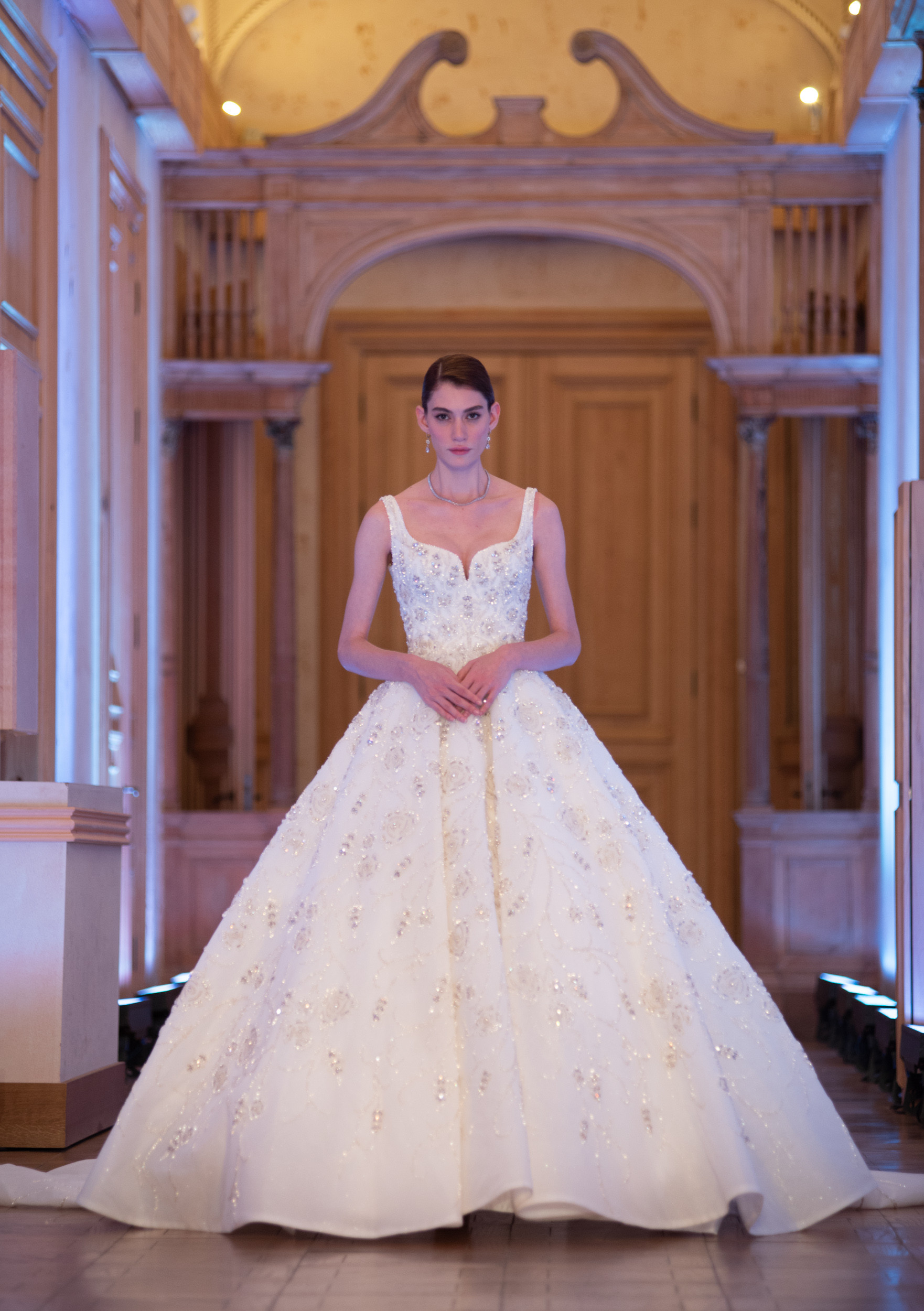 Ivory Opulence Crystal Ball Gown