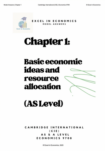 Complete Model Answers | CIE AS Level Economics | All Chapters | Excel ...