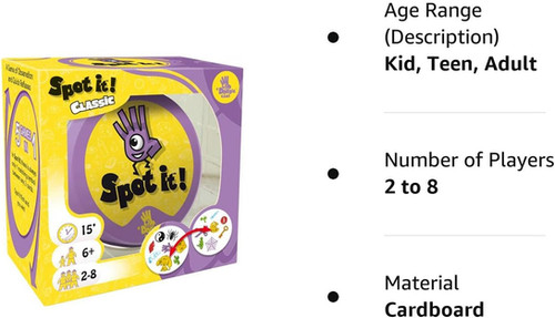 Spot It! Classic - Award-Winning Card Game with Endless Playability ...