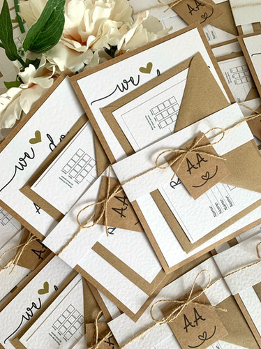 Amy Rustic Belly Band Day Invitation | Rella Stationery