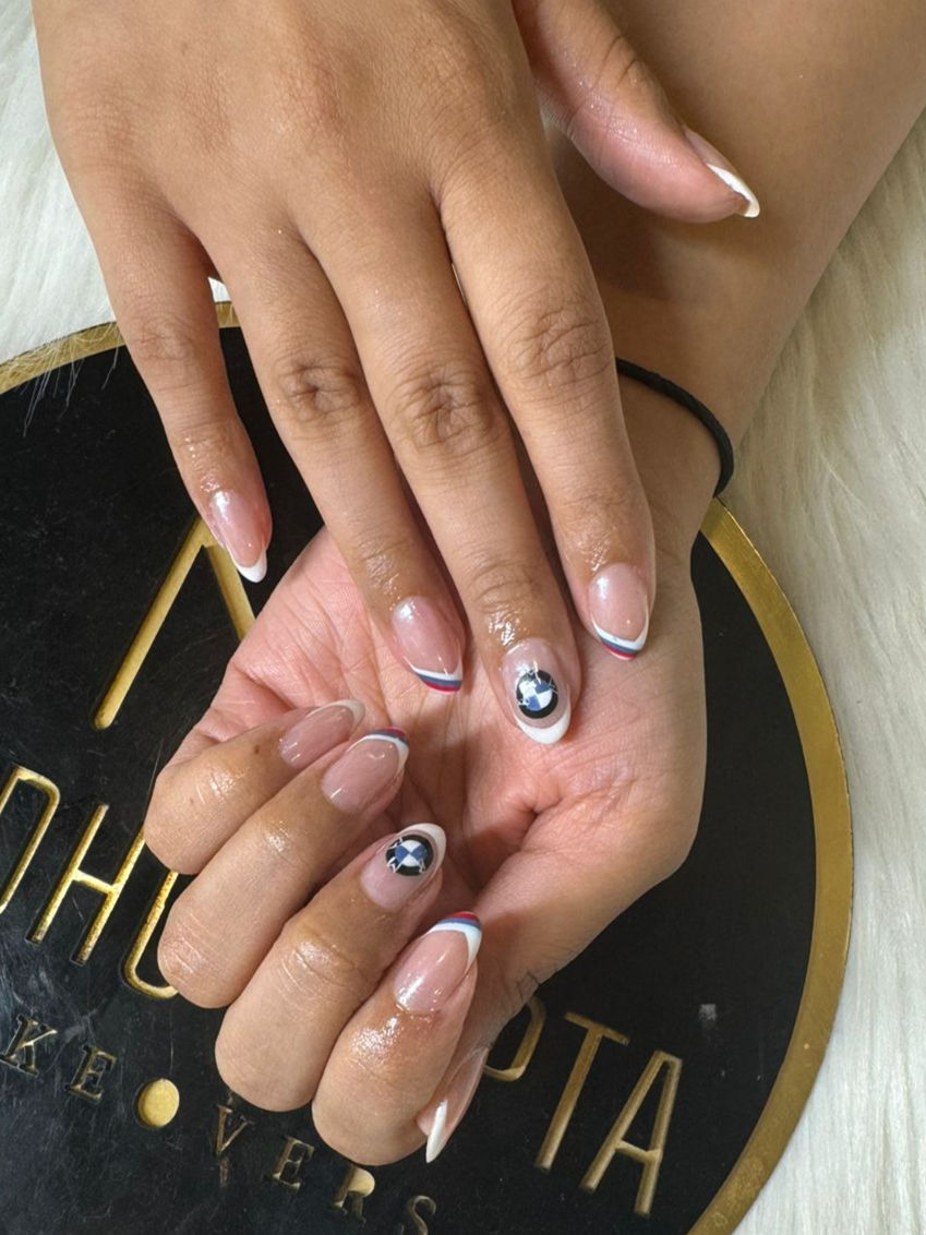 BMW-Inspired Nail Art by Kavita at MG Makeovers
