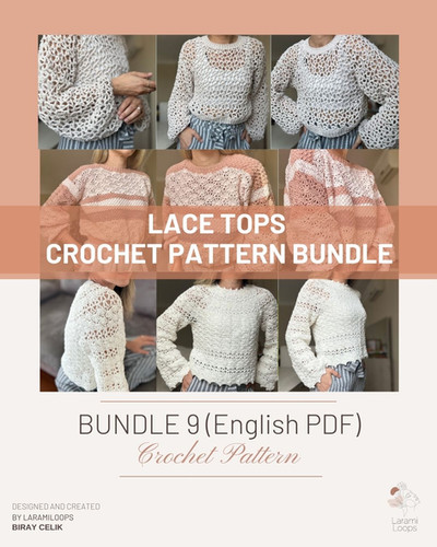 Lace Sweaters Bundle | Crochet Pattern Bundle #9 | Larami Loops