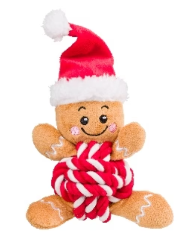 House of Paws Gingerbread Man Rope Ball | Dog Toy | Buddy & Co Hampers