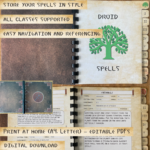 DnD 5E Spell Tome | All Classes | Dandmadeeasy
