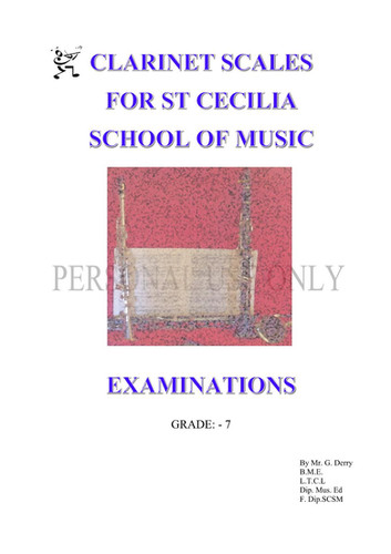 Clarinet Scales St. Cecilia Grade 7 | Berkeleymusiccentre