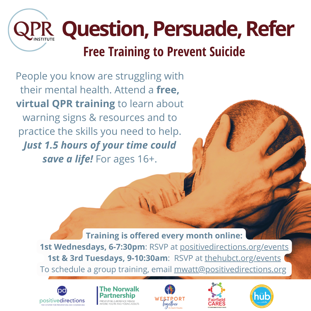 Monthly Question-Persuade-Refer (QPR) Training (Zoom) | Positive Directions