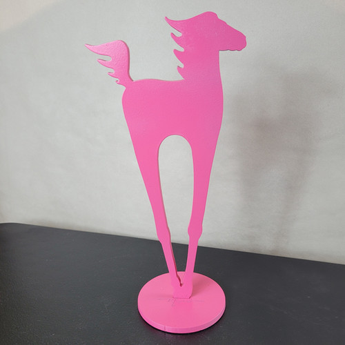 "Magic Horse" Pink Abstract Acrylic on Steel Sculpture by David Copher ...