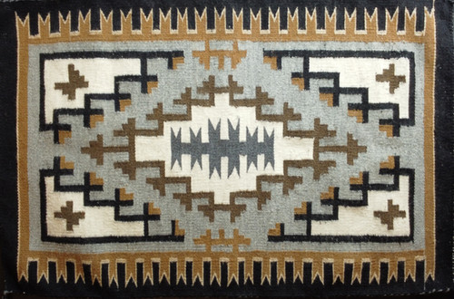 Two Grey Hills Navajo Weaving, 24 x 37 by Lucy Littleben | True West ...