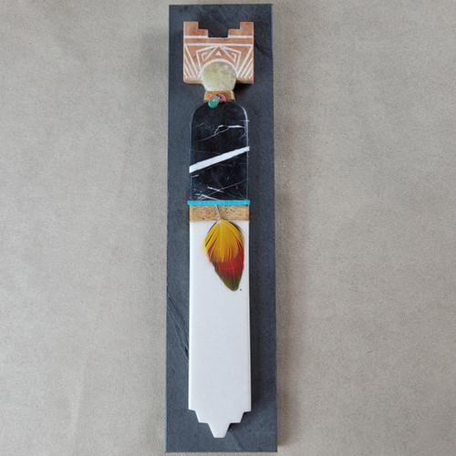 Rain Spirit Slate, Assorted Marble & Parrot Feather Sculpture by Cliff ...