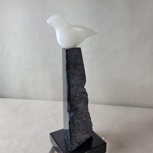 White Bird Sculpture in Persian Onyx, Granite, by Cliff Fragua | True ...