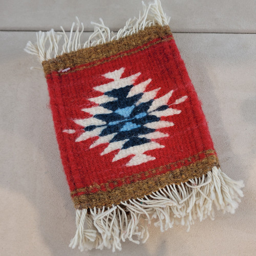 Geometric Pattern Zapotec Weaving 4-Pack Coasters | True West Gallery