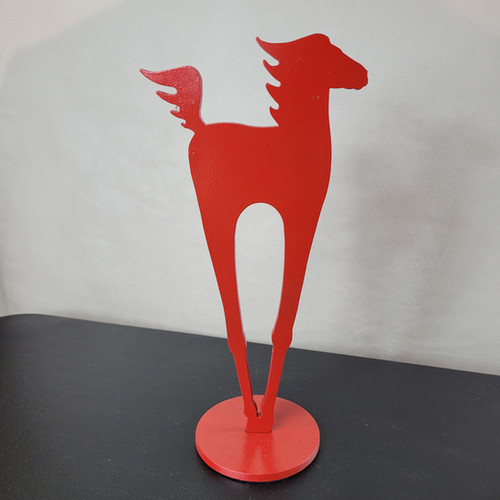 "Magic Horse" Red Abstract Acrylic on Steel Sculpture by David Copher ...
