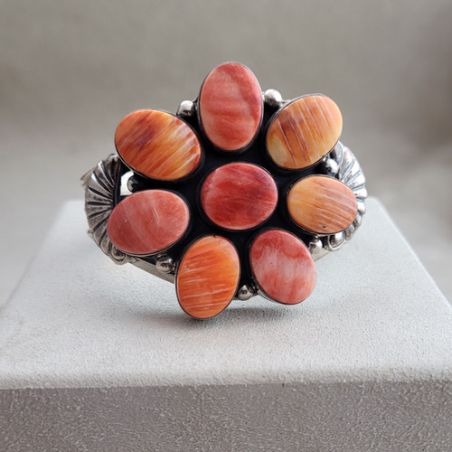 Eight Stone Spiny Oyster Cluster Cuff in Sterling Silver by Alice Gabby ...