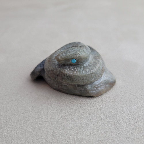 Coiled Snake Fetish, Picasso Marble, Turquoise by Michael Coble | True ...