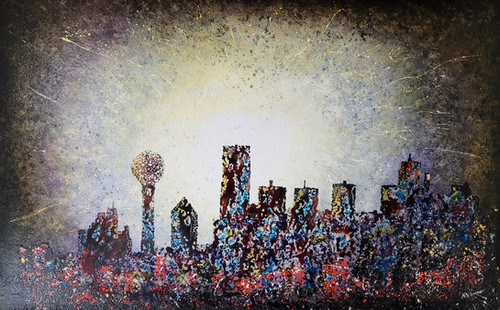"Deep in the Heart - Dallas" Oil on Canvas - 31" x 51" by Ken Bonner ...