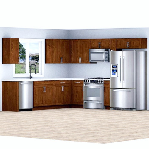 Dakota Dark Oak - Basic 10 x10 Kitchen | Prefinished Cabinets