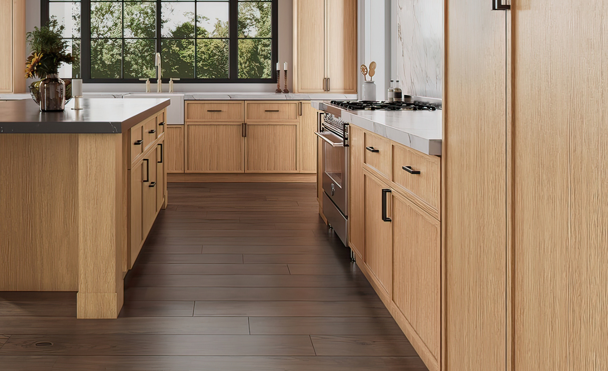 PREFINISHED CABINETS | Shop Petite Natural Slim Shaker RTA Kitchen ...