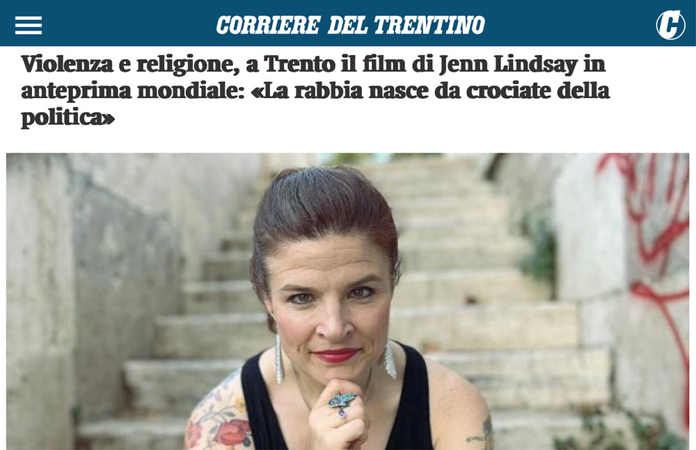 So Fare Films’ CEO Dr. Jenn Lindsay Featured Front-Page on Corriere del ...