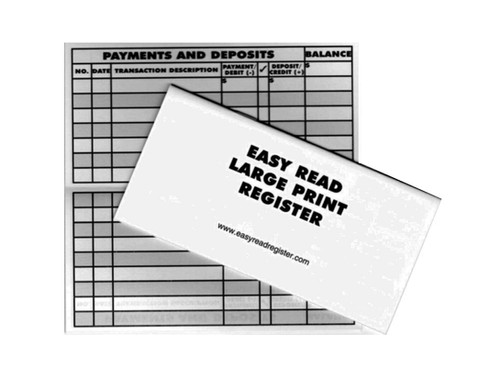 Checkbook Registers | Easy Read Register