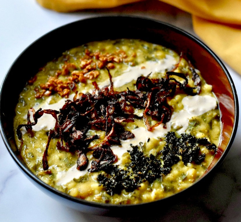 Ash e Jo (Iranian herb and barley soup)