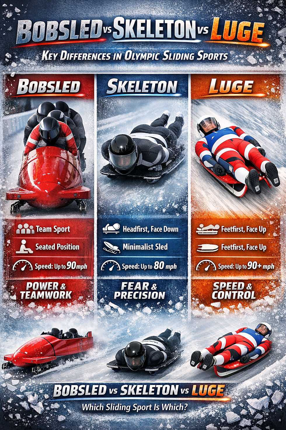 Bobsled vs Skeleton vs Luge: What’s the Difference Between These ...
