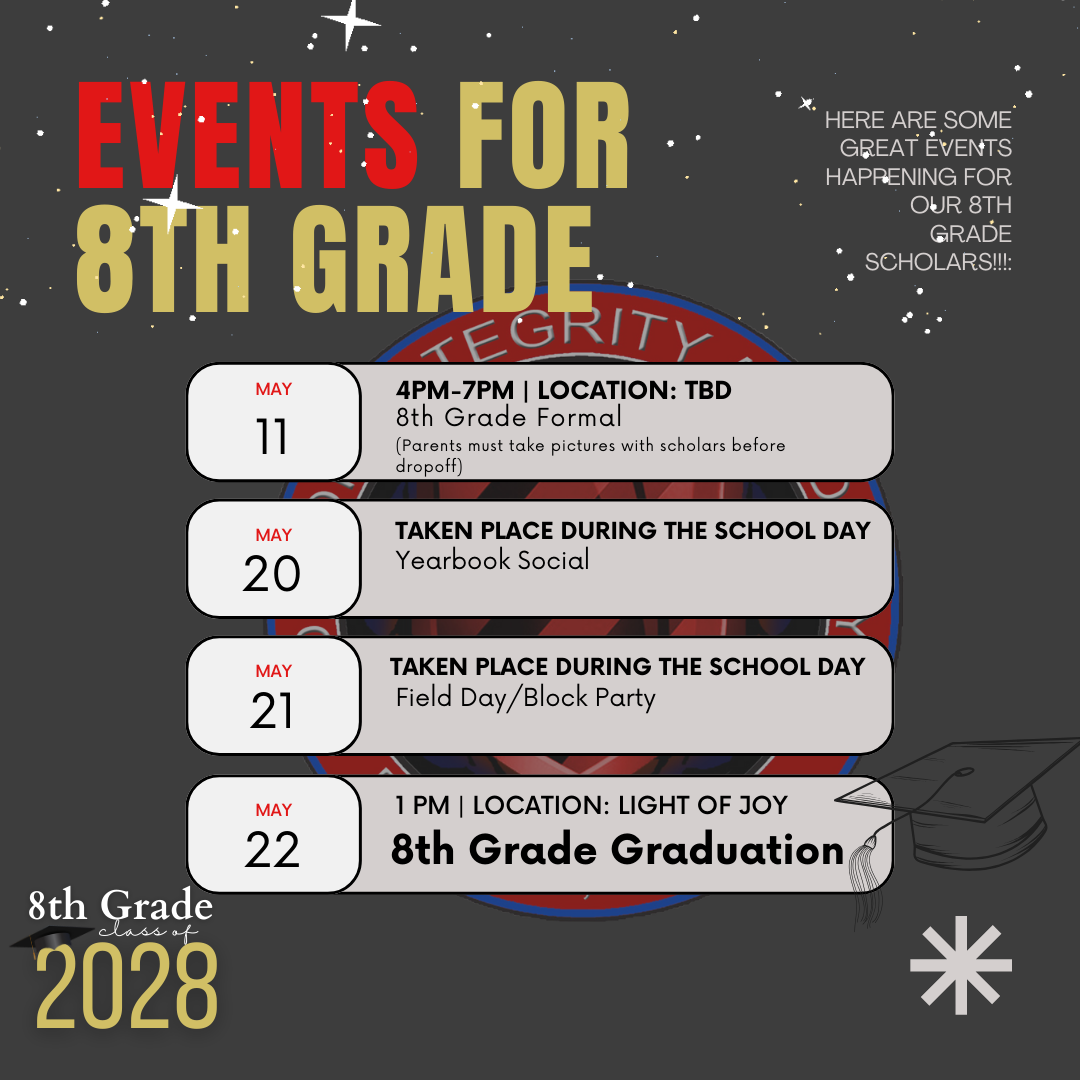 8th Grade Activity #4 - Graduation! | DuBois Integrity