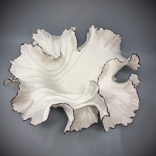 Dusty Wave Sculpture Bowl // 220 sold | rikkelaursenceramics