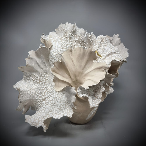 Ivory Wave Sculpture // 235 | rikkelaursenceramics