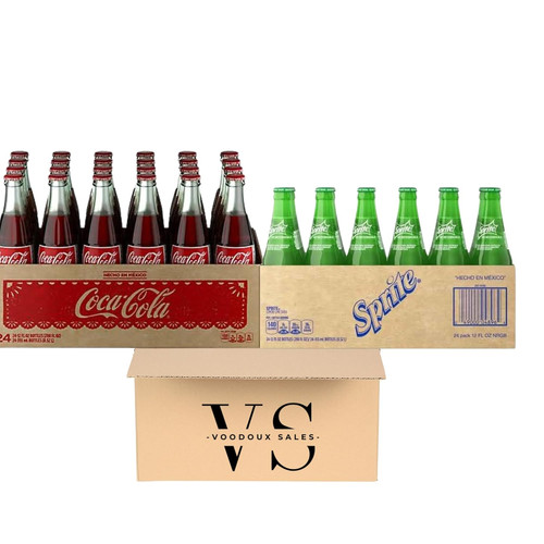 Coke Sprite Fancy Soda Glass Bottled 24 Variety Pack - by Voodoux ...