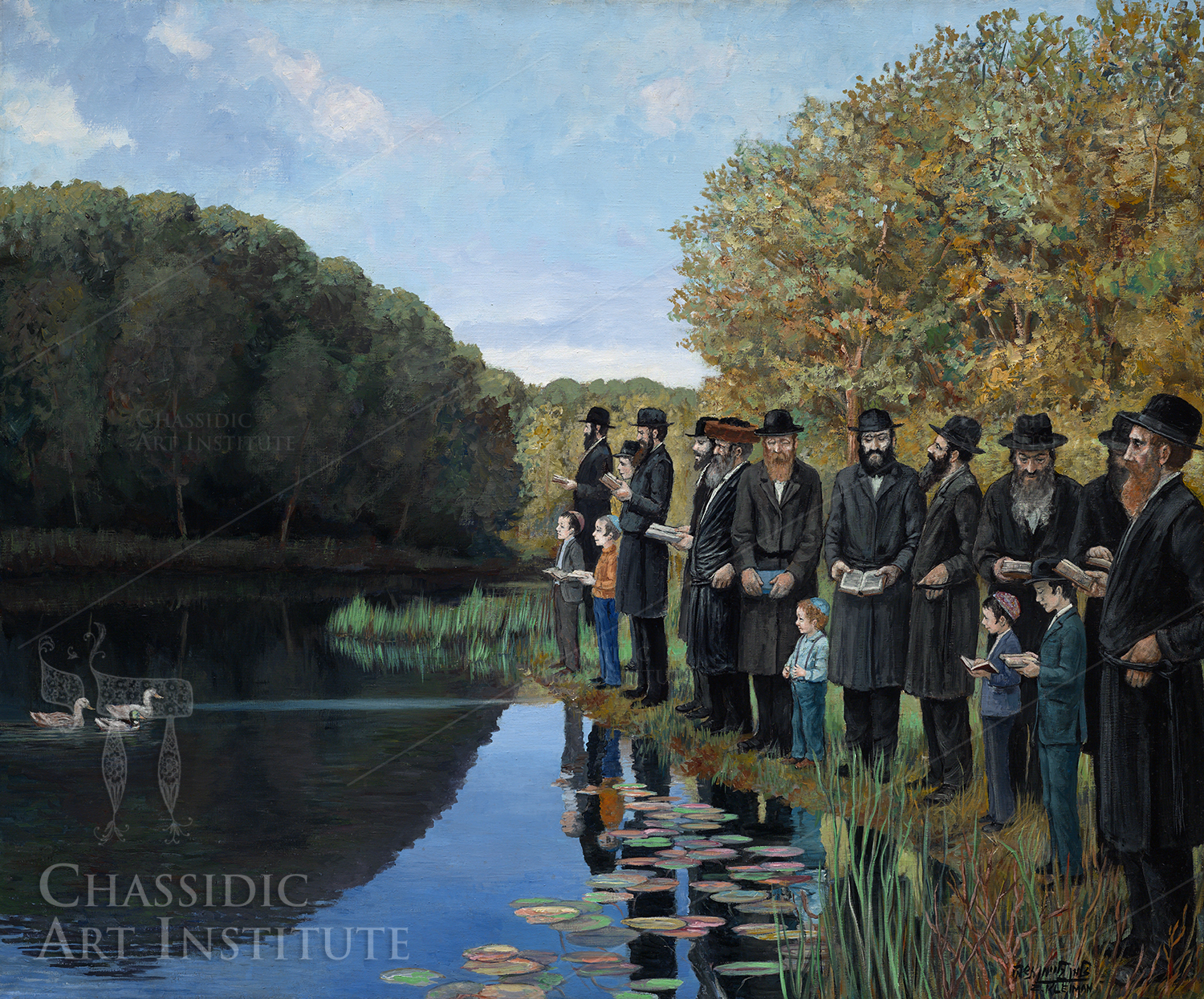 Zalman Kleinman Paintings & Book | Chassidic Artist | Chai Art Gallery