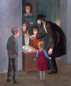 Zalman Kleinman Paintings & Book | Chassidic Artist | Chai Art Gallery