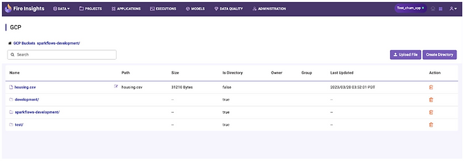 Sparkflows GCP Integration