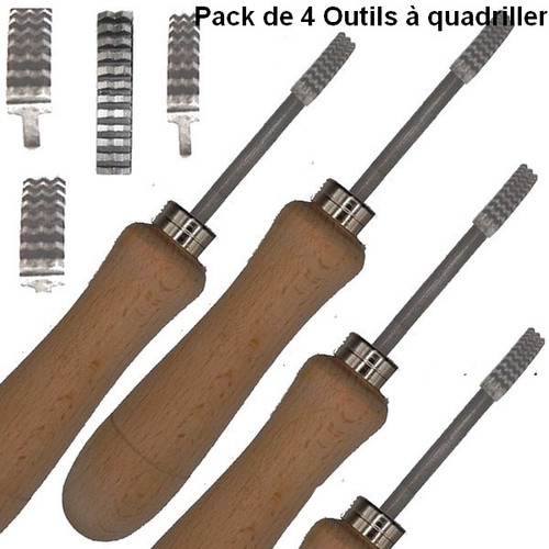 Pack de 4 outils à quadriller le bois | Multipropulseurs