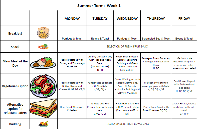 Lunch Menu | Quorn Hall School