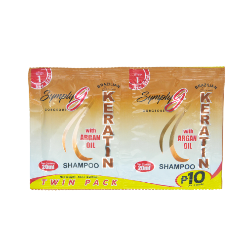 Simply G Keratin Shampoo with argan oil Twin pack | EmmaflorDrugStore