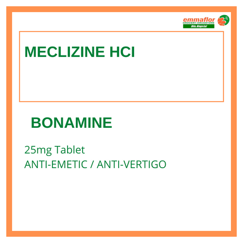 Meclizine HCI Bonamine 25mg Tablet | EmmaflorDrugStore