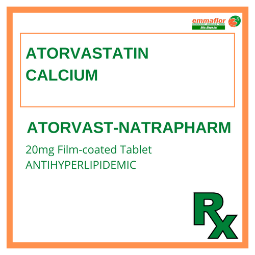 Atorvastatin Calcium - Atorvast Natrapharm 20mg | EmmaflorDrugStore