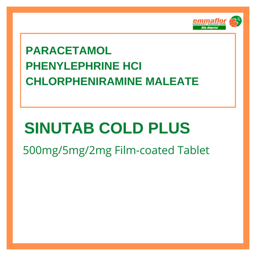 Sinutab Cold Plus 500mg/5mg/2mg | EmmaflorDrugStore