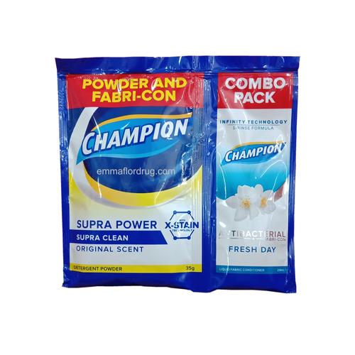 Champion Supra Powder Detergent and Fabcon | EmmaflorDrugStore